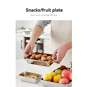 MANHONGYU 2PCS Stainless Steel Meal Prep Containers, Stainless Steel Containers with Lids, Food Storage Containers Airtight, BPA Free