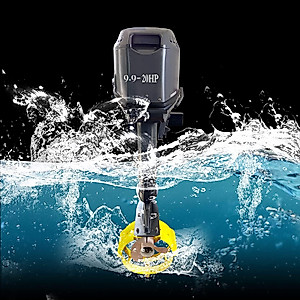 NorthBoat 9" Propeller Safety Guard for 9.9-20 HP Outboard Motors Polypropylene Marine Thruster Protective Cover, Yellow Cage