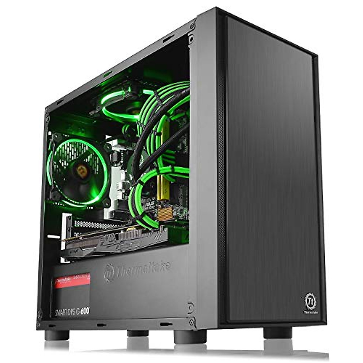 Thermaltake Versa H17 Black Micro ATX Mini Tower Gaming Computer Case 2.0 Edition with One 120mm Rear Fan Pre-Installed CA-1J1-00S1NN-A0