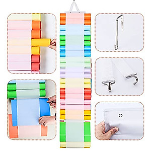 Vinyl Roll Holder with 42 Compartments, Vinyl Organizer Storage Rack Wall Mount Vinyl Holder Bag for Craft Room/Wrapping Paper/Door/Closet(White)