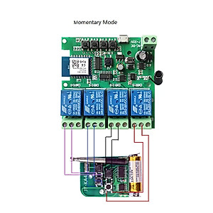 MHCOZY WiFi RF Relay Switch,Set to emulate Both pushbutton with Inching Mode and switches with Self-Locking Mode,WiFi Remote and Voice Control Garage gate Fireplace (Smart Life app, 4CH)