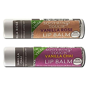 Soothing Touch Vegan Lip Balm - Variety Pack of 2 for Vanilla Lovers