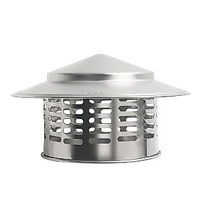 SOEKAVIA 6" Round Chimney Caps, Tapered Top Chimney Cap with Screen, All Weather Chimney Caps Roof Top Round Roof Vent, Perfectly Insulated Roof Vent Caps Vent Caps