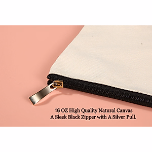 ZVMIS Cosmetic Case - Beige Canvas - Multifunctional Storage Bag for Women and Girls - Travel Accessory Pouch - Best Friends Gift