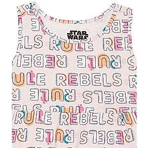 Amazon Essentials Disney | Marvel | Star Wars Girls' Knit Sleeveless Tiered Dresses, Pack of 2, Star Wars Child, X-Large