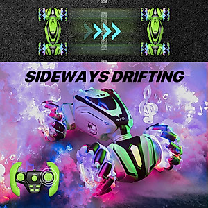 RC Cars for Kids,Toys for 6 7 8 9-14 Year Old Boys,Remote Control Car 360 ° Flips Stunt Car Double Sided Rotating Gesture Sensing Rc Cars with Light and Muisc Rechargeable Toy Car Gifts for Boys Girls