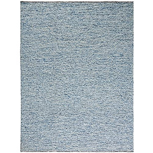 SAFAVIEH Natura Collection Area Rug - 9' x 12', Blue, Handmade Wool, Ideal for High Traffic Areas in Living Room, Bedroom (NAT503B)