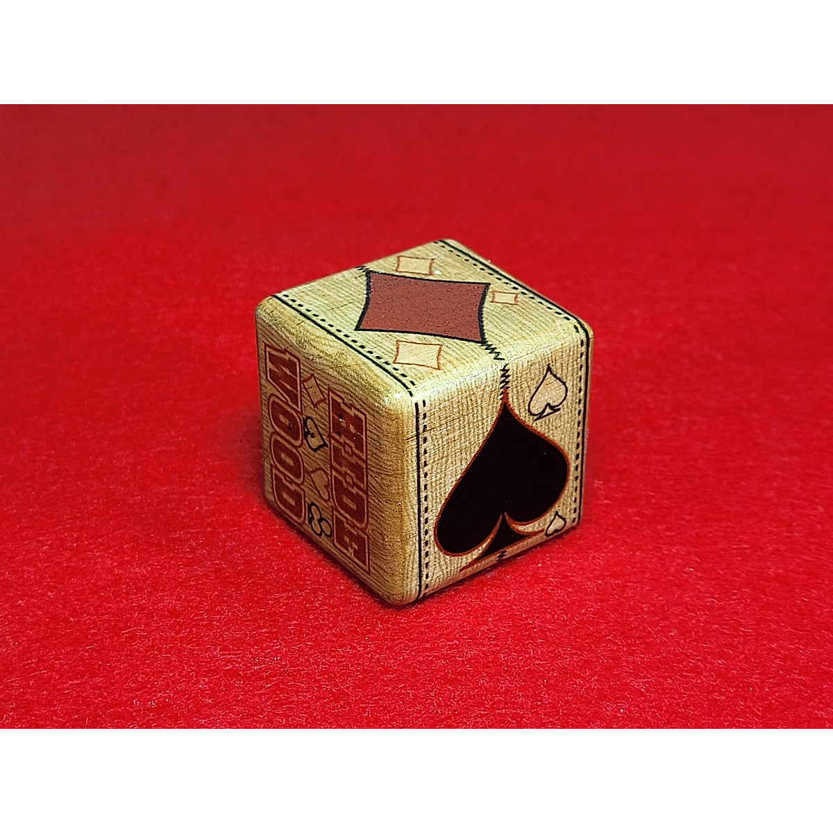 Newt's Playing Cards HideWood Design Suited Trump Marker/Indicator/Cube - 1-1/4" Stylish Block That Helps Card Players Know What is Trump (Classic)