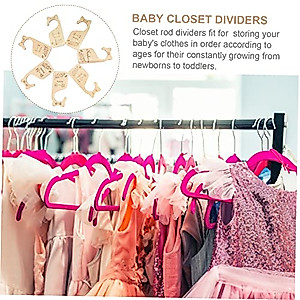 Alasum 7pcs Wooden Divider Baby Outfit Newborn Costume Baby Sets Infant Closet Divider Clothes Size Dividers Baby Clothes Divider Wood Wooden Clothes Divider Closet Size Divider Baby Room