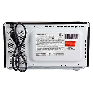 West Bend WB0700MWMVB Microwave Oven 700-Watts Compact Mechanical with 5 Power Settings, Defrost, Full Range Temperature Control and Glass Turntable, 0.7-Cu.Ft, Black