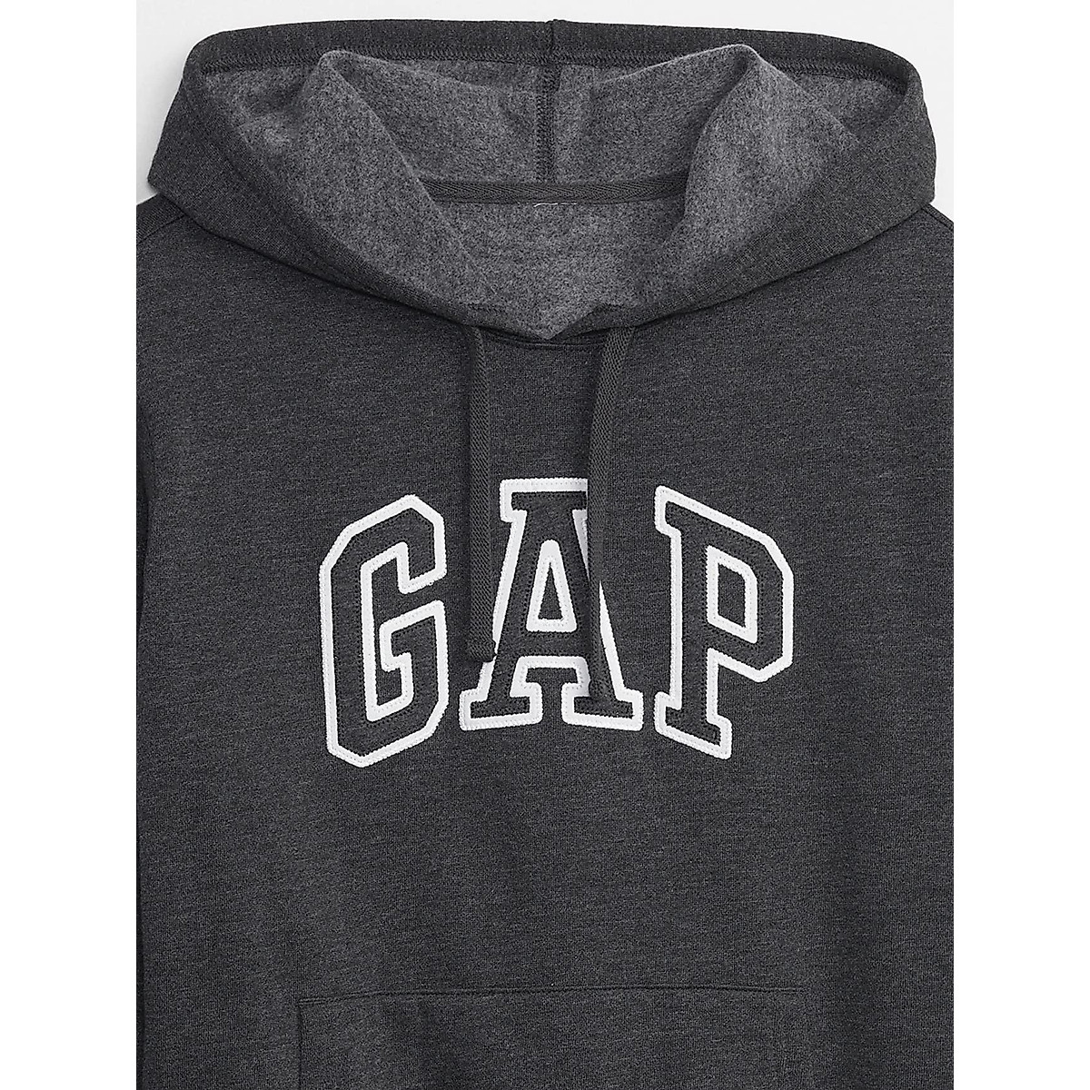 GAP womens Logo Hoodie Sweatshirt, Charcoal Heather, X-Large US