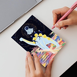 The Gimmo's Tale Space Birthday Card (Cosmic Dinosaur) - For Boyfriend, Man, Funny Birthday; Blank Inside (Envelopes Included)