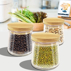 Oui Yogurt Jar Lids Set, 12 Pack Lids for Oui Yogurt Jars Reusable Bamboo Wooden Updated Oui Jar Lids with Silicone Sealing Rings Perfect for Oui Yogurt Jars