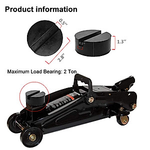 2PCS Universal Jack Pad Slotted Rubber Jack Pad Medium Size - Frame Rail Protector Puck/Pad Keeps Pinch Weld