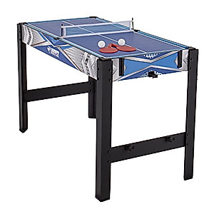 Triumph 13-in-1 Combo Game Table Includes Basketball, Table Tennis, Billiards, Push Hockey, Launch Football, Baseball, Tic-Tac-Toe, and Skee Bean Bag Toss
