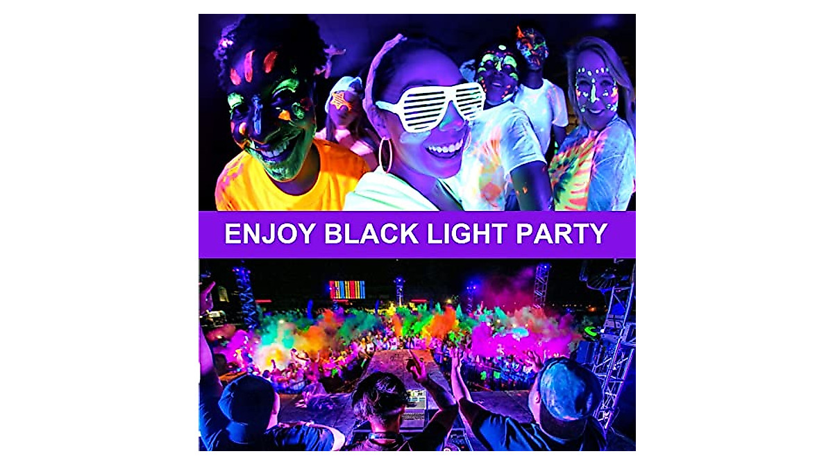 KUKUPPO 150W UV Black Lights 2 Pack for Party & Stage Effects