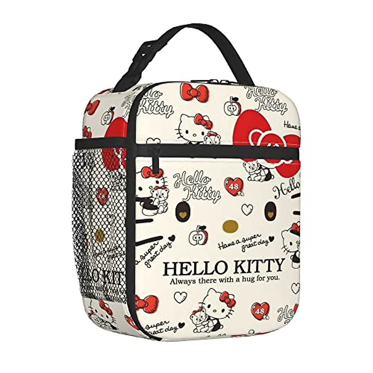 Dicodes Cartoon Lunch Box For Girls Reusable Insulated Lunch Bag With Water ​bottle Holder Handbags Tote Bag For Women