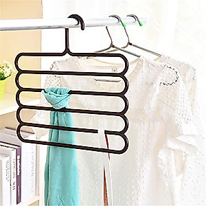 V-Shine Pants Hangers Slacks Hangers Space Saving Non Slip Stainless Steel Clothes Hangers Closet Organizer for Pants Jeans Trousers Scarf (5 Pack)