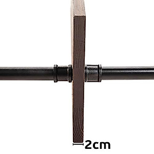 Pipe Floating Shelves, 2-Tiers Industrial Pipe Wall Shelves Bookshelf, Rustic Wall Mount Corner Shelf with Metal Frame, Storage Shelves for Bathroom, Bedroom, Kitchen, Living Room