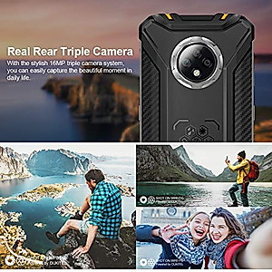 OUKITEL WP8 Pro Rugged Smartphone Unlocked, 6.49 inch Rugged Phone Unlocked,5000mAh Battery 4GB+64GB Rugged Android 10 Cell Phone,IP68 Waterproof Mobile Phone,4G Dual SIM 16MP Rear Triple Camera NFC