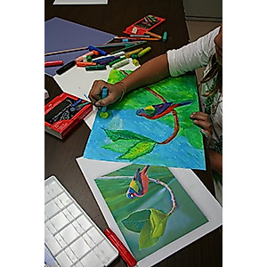 Faber-Castell Gel Sticks - 12 Twistable Watercolor Crayons for Kids with Brush - Watercolors for Kids