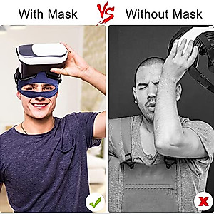 VR Eye Masks Compatible with Quest 2, Face Cover Breathable Sweat Band for VR Headset, 3 pcs in Pack