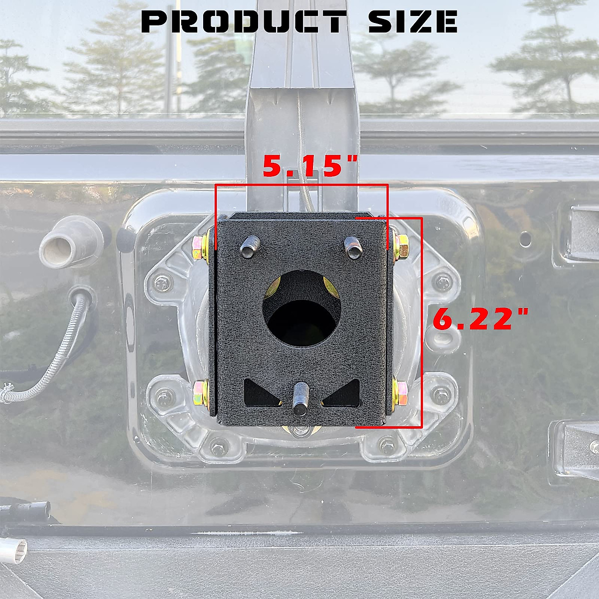 XOOKUN Heavy Duty Spare Tire Carrier for Jeep Wrangler JK JKU 2007-2018