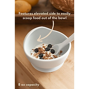 Ullabelle Lilac 4-Piece Suction Toddler Plates & Bowls Set - BPA Free, Microwave & Dishwasher Safe, 100% Food Grade Silicone