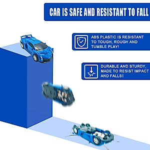 CDDZSW 4 Pack 3-5 Years Old Boys Toddler Pull Back Transforming Toy Cars, Pull Back Truck Toys for Boys and Girls, Birthday Gifts for Boys and Girls Over 3 Years Old