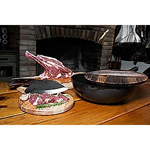 COOLINA Lixy Cleaver Knife, 8.7-in Hand-forged High Manganese Clad Steel, Full Tang Butcher Knife, Kitchen Chef Knives for Camping, Outdoor Cooking