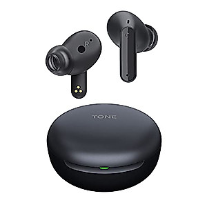 LG Tone Free True Wireless Bluetooth Earbuds FP5 - Active Noise Cancelling Earbuds, Black & Tone Style HBS-SL5 Bluetooth Wireless Stereo Neckband Earbuds Tuned by Meridian Audio