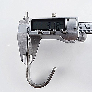 Deezio Extra Strong Stainless Steel Screw Single Hooks, Coat Hooks, Hat Hooks, Wall Hooks, Bath Towel Hook, Kitchen Hooks, Heavy Duty Wall Mount Hooks (Pack of 10)