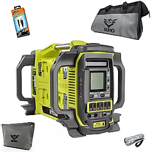 Buho 18-Volt Power Station Bundle Accessory Kit, Ryobi Battery Inverter and 8-Port Charger, and Additional USB Cable - Power Solution for Camping, Emergencies, Job Sites, Recreation, Tailgating