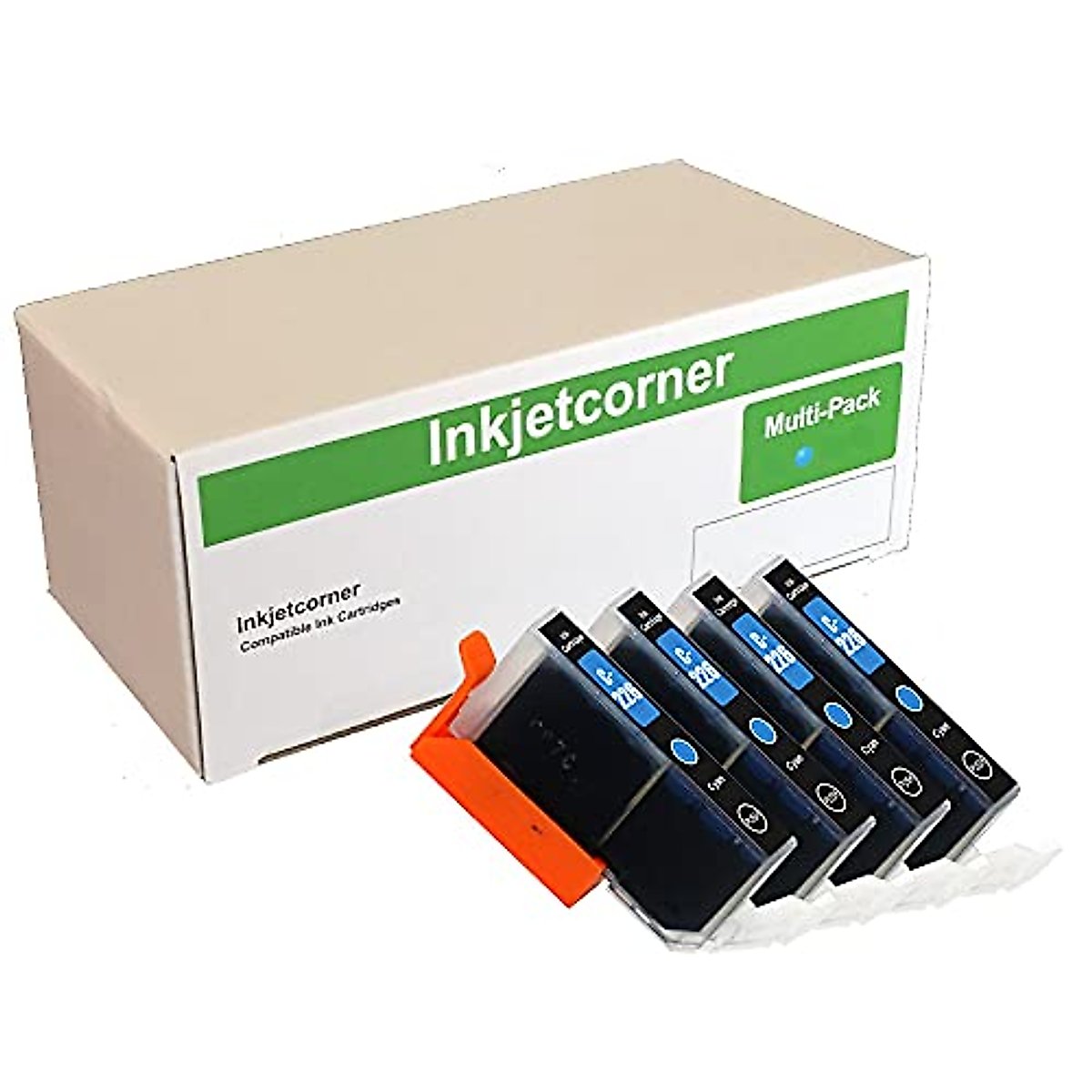 Inkjetcorner Compatible Ink Cartridges Replacement for CLI-226 for use with iX6520 MG5120 MG5220 MG5320 MX882 MX892 (Cyan, 4-Pack)