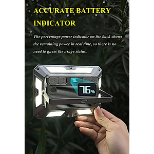 V VILISUN LED Camping Work Lantern, Multifunctional Camping Lights, Battery Powered 4000mAh, 7 Light Modes, IP44 Waterproof, Rechargeable Light with Magnet for Outdoor, Emergency, Fish, Hiking