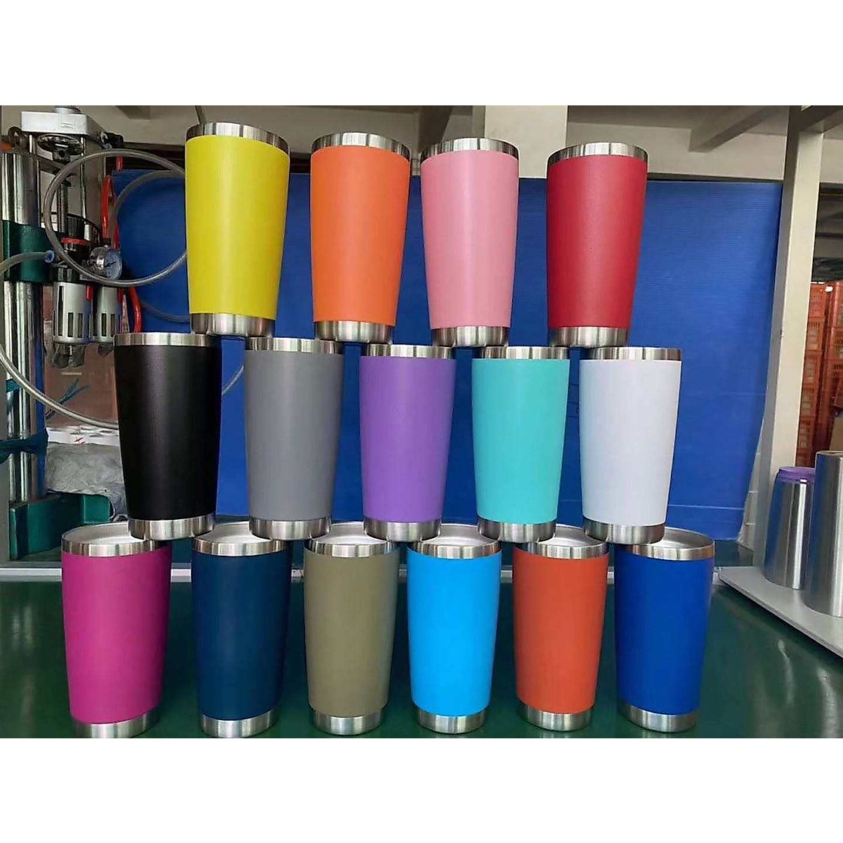 20 oz Stainless Steel Double Wall Vacuum Vasos Travel Cup Tumbler Thermal Coffee Mug Cup With Lid (yellow)