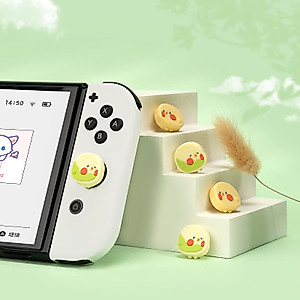 GeekShare Fat Chicken Thumb Grip Caps, Soft Silicone Joystick Cover Compatible with Nintendo Switch/OLED/Switch Lite,4PCS