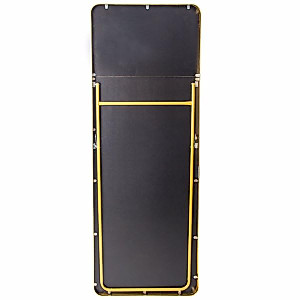 Cozybedin Square Rounded Corners Full Length Mirror Floor Mirror, Bedroom Mirror ，Dressing Mirror with Aluminum Alloy Frame，65" x 22" (Gold)