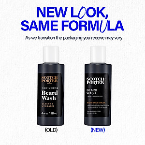 Scotch Porter Moisturizing Beard Wash for Men | Cleanses, Softens & Hydrates for Healthier Beard | Formulated with Non-Toxic Ingredients, Free of Parabens, Sulfates & Silicones | Vegan | 8oz Bottle