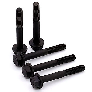 Glvaner M6-1.0 x 30mm (25 pcs) Alloy Steel Flanged Washer Head Hex Bolts, Extra-Large Washer Head, 10.9 Grade Black Oxide Finish GB5789 Partial Thread