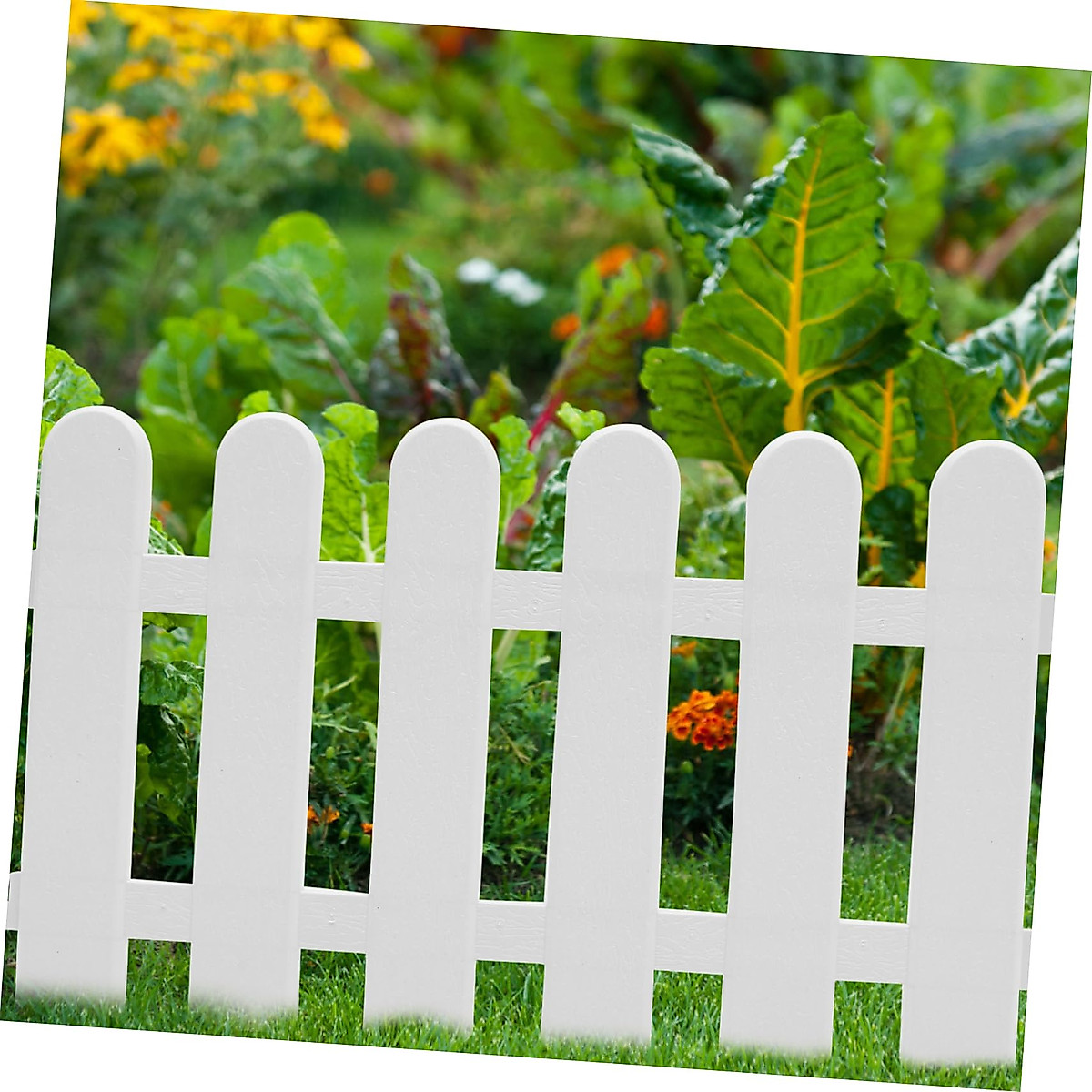 4pcs The Fence Outdoor Decoration Decorative Fences Outdoor Fence Patio Fence Tree Fence Fencing for Yard Garden Edging Dog Fence Outdoor Flower Bed Round Head Campus White Plastic