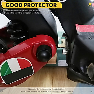 Mardatt 160Pcs 6 Sizes Bolt Covers Screw Caps Assortment Kit M4 M5 M6 M8 M10 M12 Plastic Acorn Nut Dome Hex Cap Cover for Protecting Hexagon Screws Bolts,Black