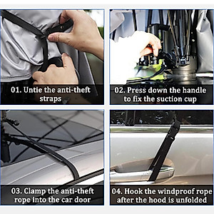 Universal Car Tent Movable Carport, Outdoor Automatic Auto Cover Waterproof Car Sun Shade Umbrella Tent Anti-UV Protection Windproof Oxford Cloth,Navyblue-4.5x2.3m