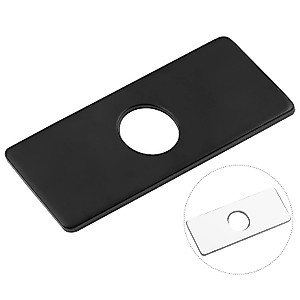 Litoexpe 6 Inch Sink Hole Cover Deck Plate for Bathroom or Kitchen Faucet 1-3 Hole, Matte Black Stainless Steel Sink Hole Escutcheon Plate