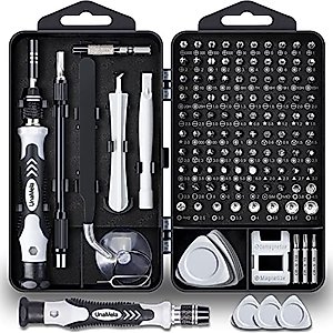 Precision Screwdriver Set, UnaMela Upgraded 122 in 1 with 101 Bits Repair Tool Kit, Magnetic Screwdriver Set with 21 Repair Tools for Electronics, Laptop, Computer, PC, iPhone, PS4, Game Console