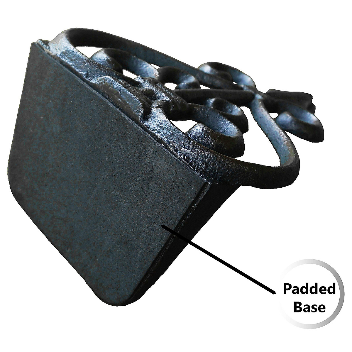 Lulu Decor, Cast Iron Fleur De Lis Door Stop, Door Stopper (LB15BK1)