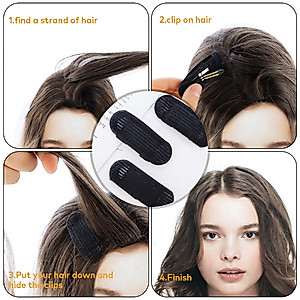 NAIHOD 6 Pcs Volume Hair Styling Set - Puff Head Cushions, Braid Tools, Invisible Bump Up Combs, Sponge Buns, and Accessories for Women