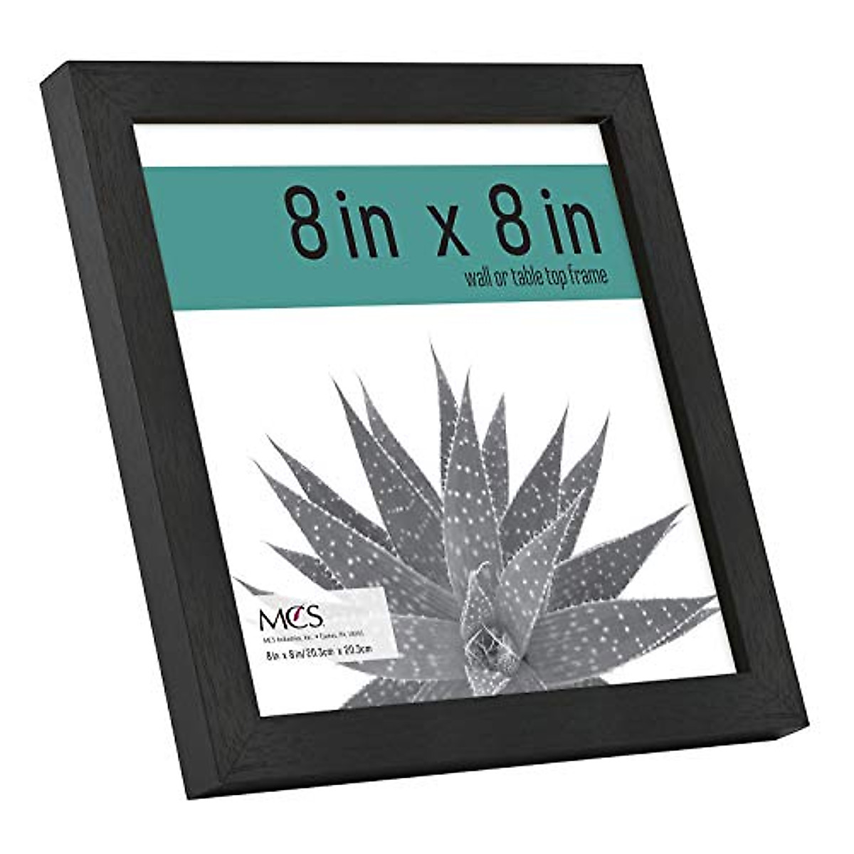 MCS Gallery Essential Picture Frames, Photo Gallery Wall Frame Set, Black Woodgrain, 8 x 8 Inch, 2-Pack