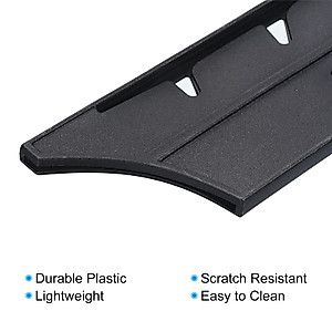 PATIKIL Plastic Safety Knife Cover Sleeves for 7" Santoku Knife, 2 Pack Knives Edge Guard Blade Protector Universal Knife Sheath for Kitchen, Black