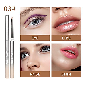 Kusslippe Concealer Pencil,Contour Highlighter Stick,Full Coverage Foundation Waterproof Concealer Pen for Eye Dark Circles,Freckles,Acne Marks,Scar,Tattoos 0.47oz (#1)